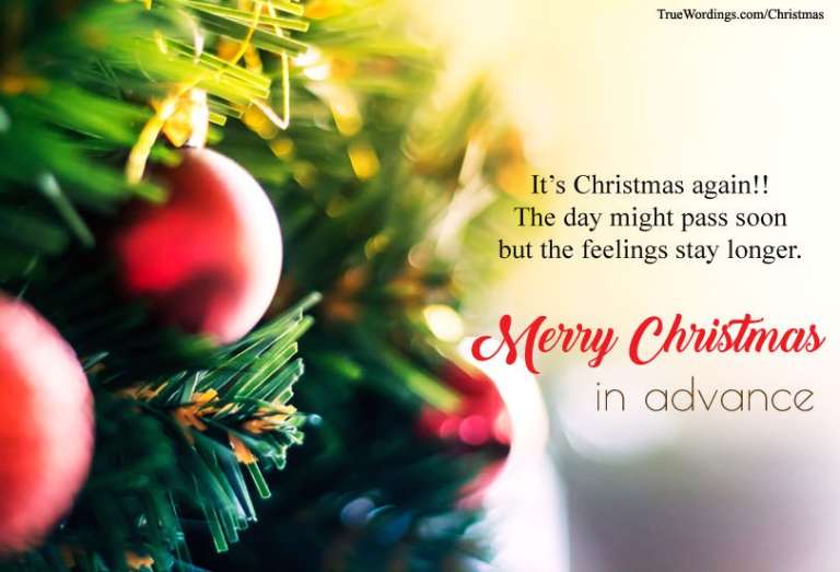 Merry Christmas in Advance 2022 Images & Wishes Quotes – True ...